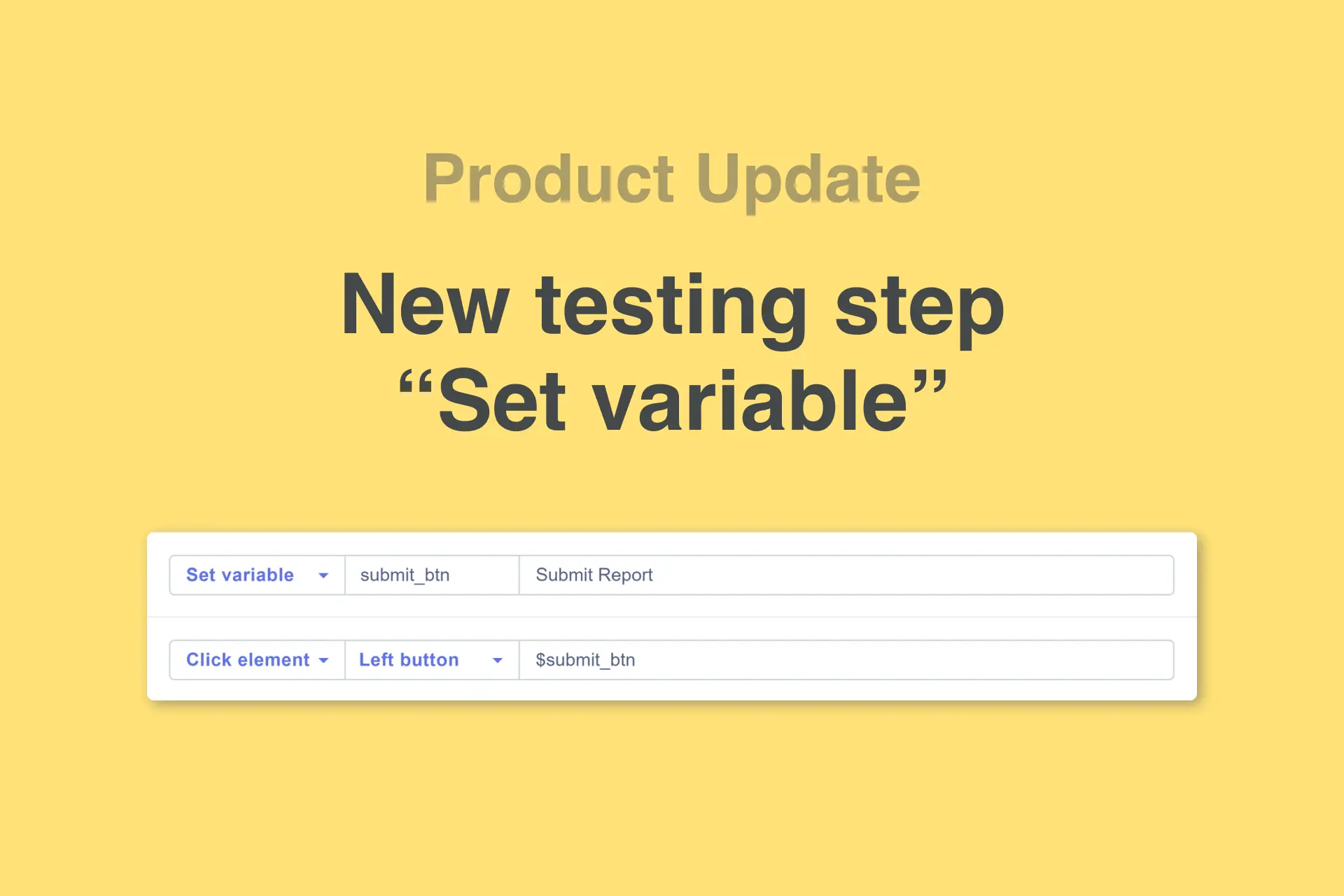 Product Update: A new testing step “Set variable“ | DogQ Product Update: A new testing step “Set variable“ | DogQ