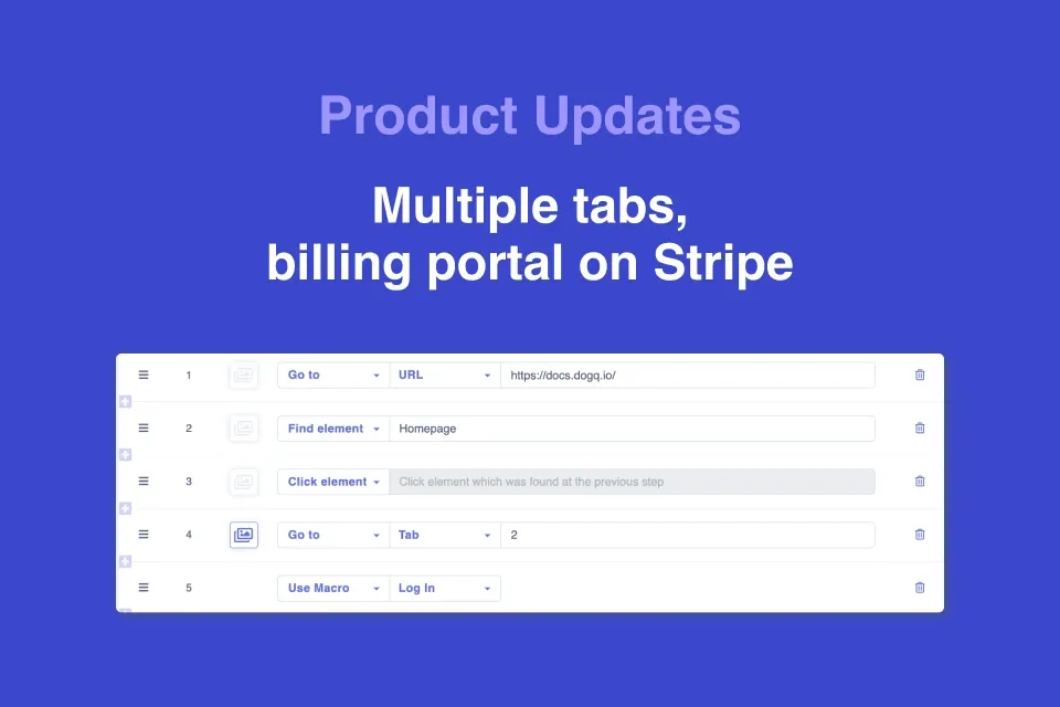 Product Updates: Multiple tabs, Billing portal | DogQ